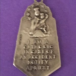 Vintage catholic sterling pendant | Jewelry | Vintage Sterling St ...